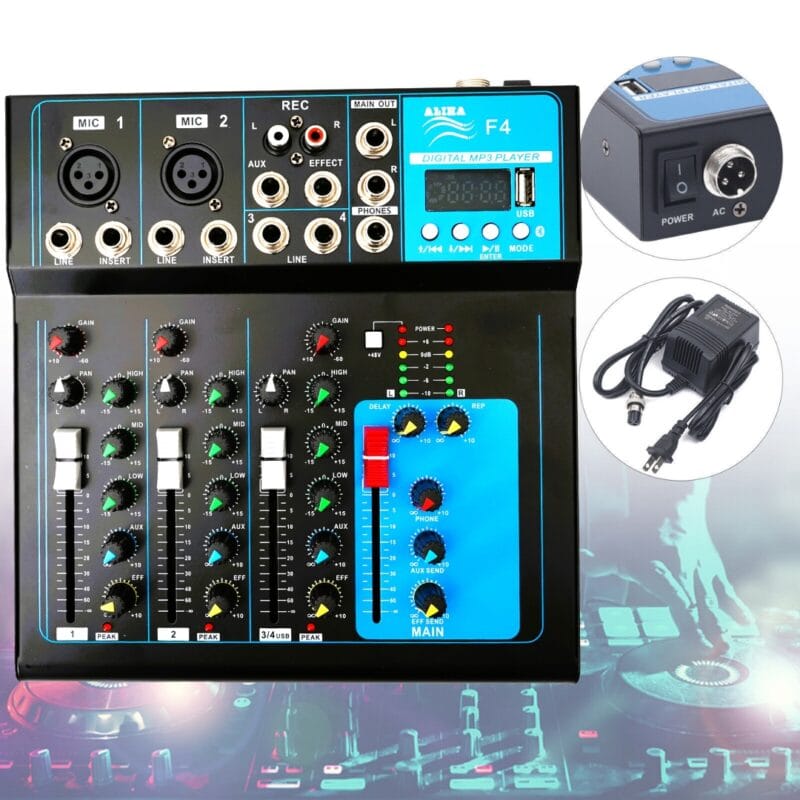 BUY ALIHA F4 MINI 4 CHANNEL SOUND MIXING CONSOLE