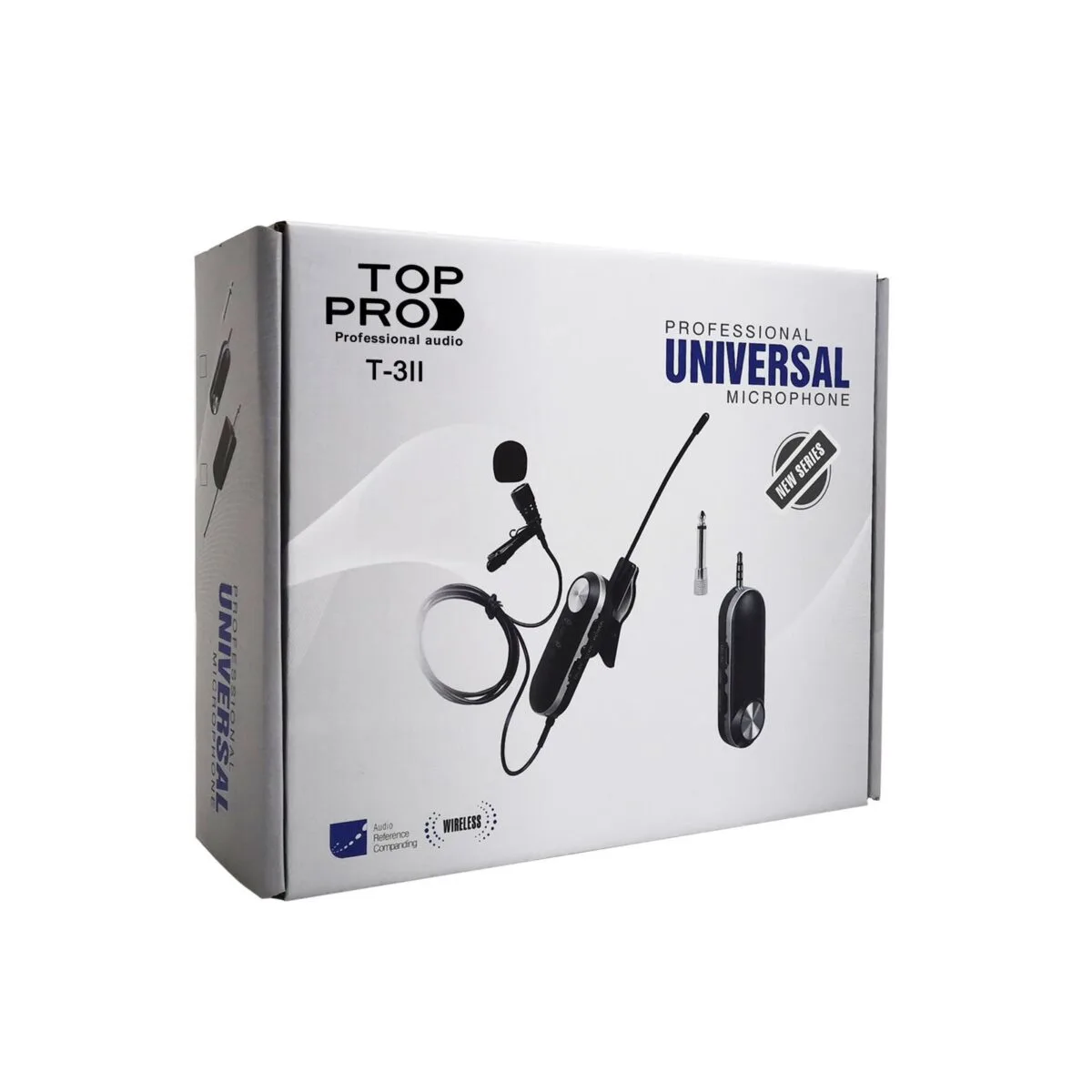 TOP PRO T-3II RECHARGEABLE WIRELESS MICROPHONE