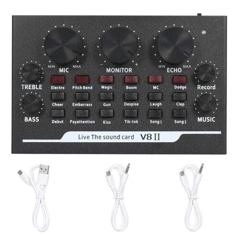 V8II USB LIVE SOUND CARD AUDIO MIXER