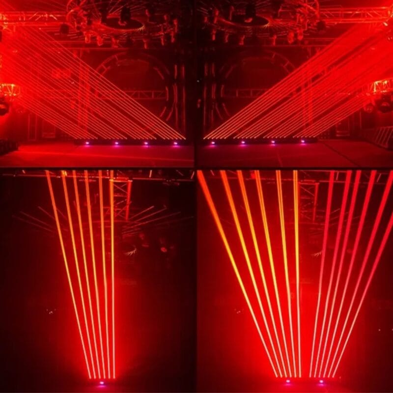 TOP PRO 6 HEAD RED COLOR DJ MOVING LASER LIGHT